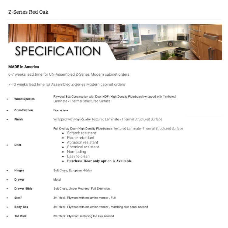 Z-Serie- Red Oak - Modern Oak Kitchen Cabinets | Modern Kitchen ...