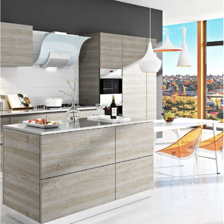 Z-Series Smoke Walnut Modern Kitchen Cabinets