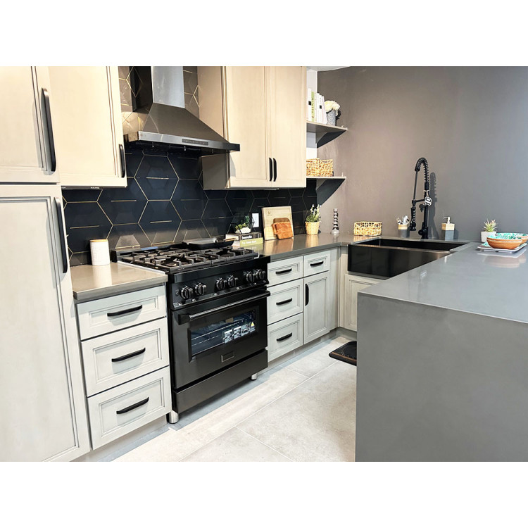 Distressed Kitchen Cabinets | Farmhouse Storm | In Stock | Free Shipping